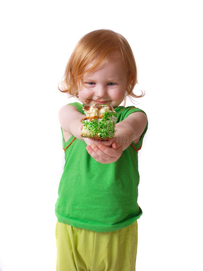 Girl with pie stock image. Image of sweet, dinner, eating - 7178059