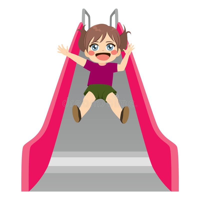 Playground Slide Girl stock vector. Illustration of child - 120507079