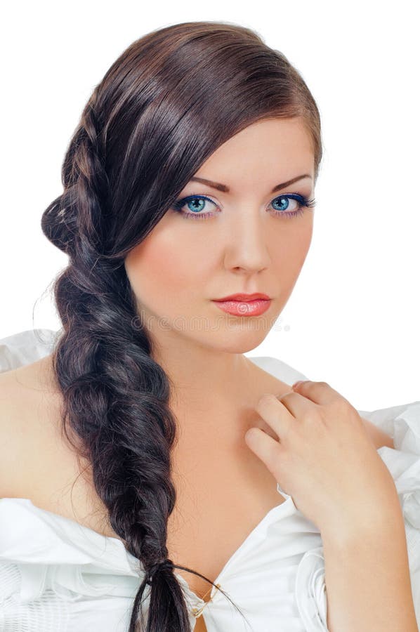 Girl with plait stock image. Image of fashion, elegance - 20483567