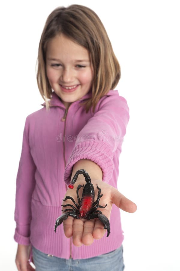 Little Girl and Her Pet Dog Stock Image - Image of expression ...