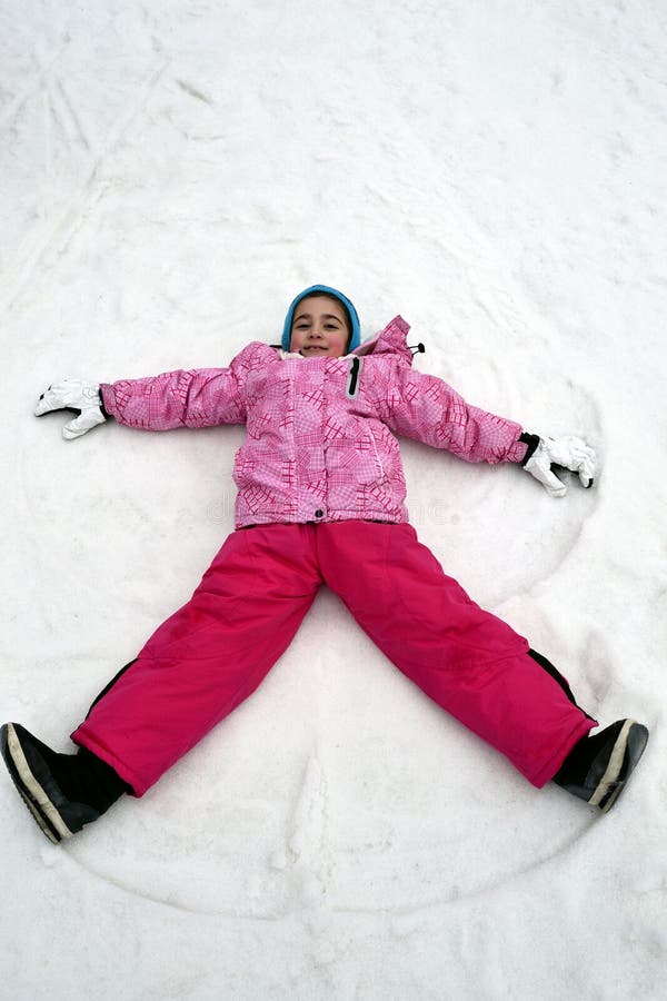 Snow Angel stock photo. Image of frost, girl, clothing - 22988272