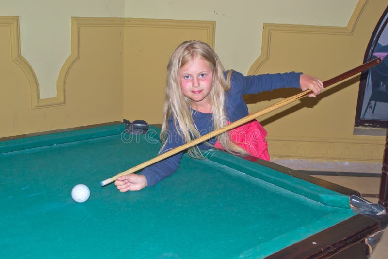 Girl playing billiards stock photo. Image of billiards - 38920530