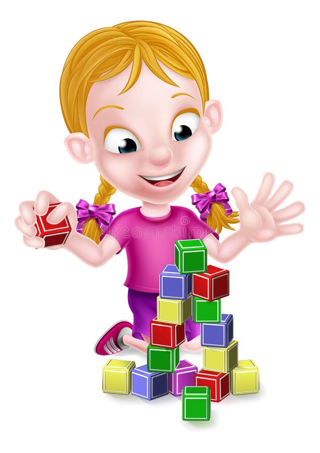 Cartoon Kids Building Blocks Stock Illustrations – 2,000 Cartoon Kids ...