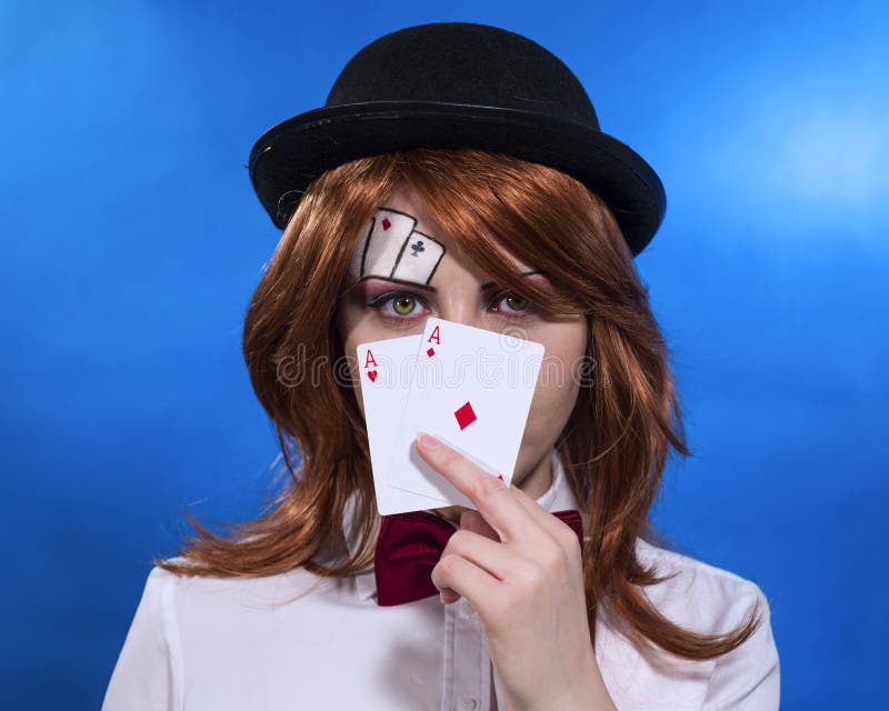 Card Shark stock photo. Image of secretive, cards, face - 4377386
