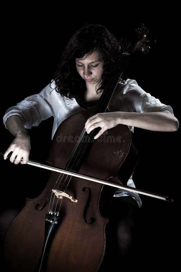 Girl playing cello stock photo. Image of girl, positive - 19309180