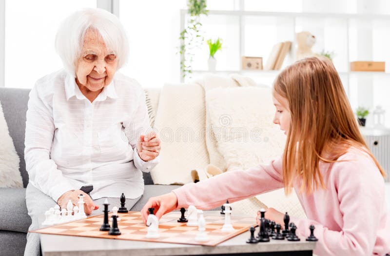 Little Girl Grandmother Playing Chess Stock Photos - Free & Royalty ... Little Girl Grandmother Playing Chess Stock Photos - Free & Royalty ...