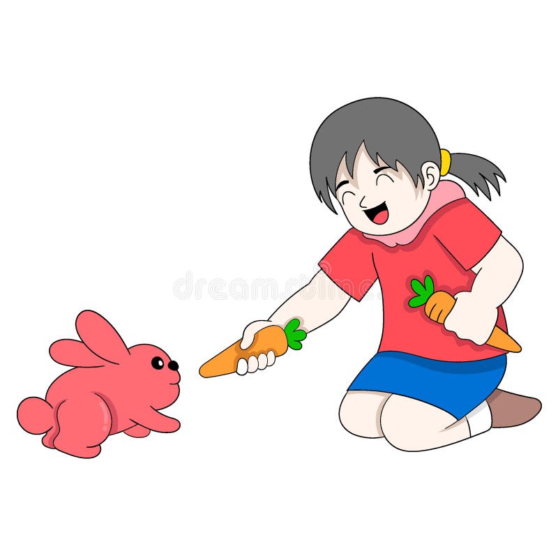 Feeding Rabbit Stock Illustrations – 245 Feeding Rabbit Stock ...