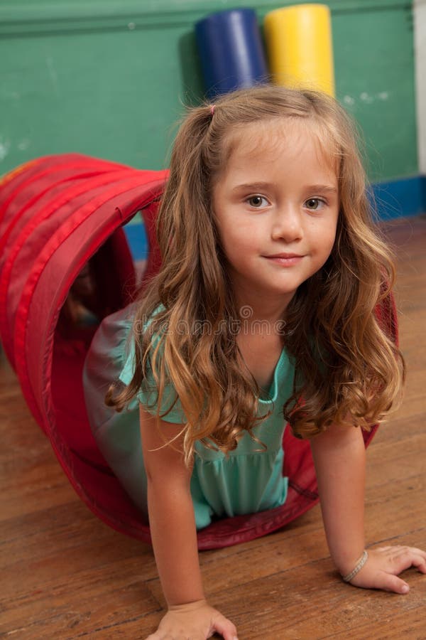 Girl Playing in Kindergarten Stock Image - Image of room, model: 66719683