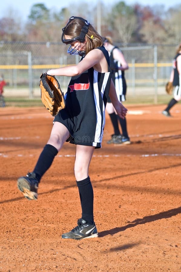 Girl s Softball stock image. Image of base, competition - 10431793