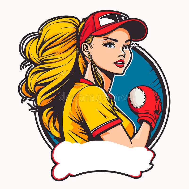 Cartoon Softball Girl Player Stock Illustrations – 126 Cartoon Softball ...