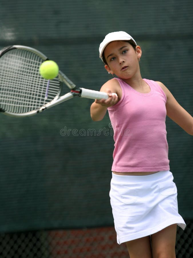 Girl playing tennis stock photo. Image of serving, camp - 108792
