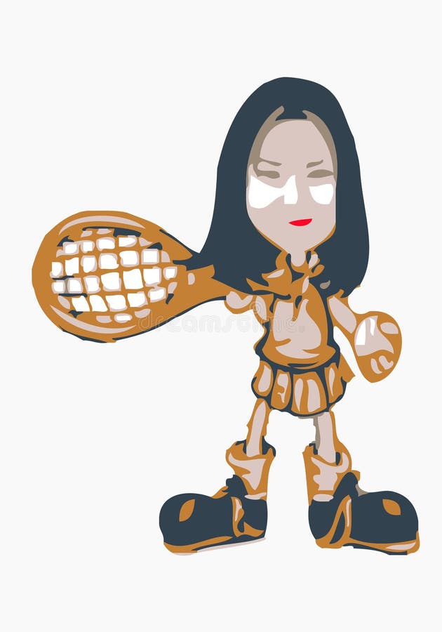 Funny Young Girl Playing Tennis Stock Illustrations – 82 Funny Young ...