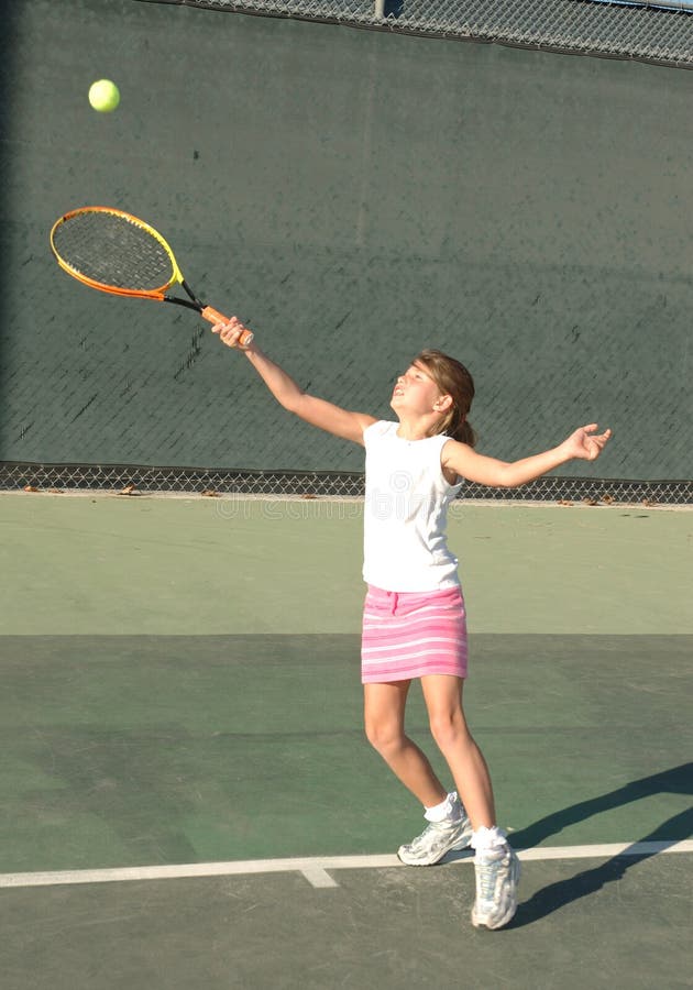 Girl playing tennis stock image. Image of racket, happy - 352831