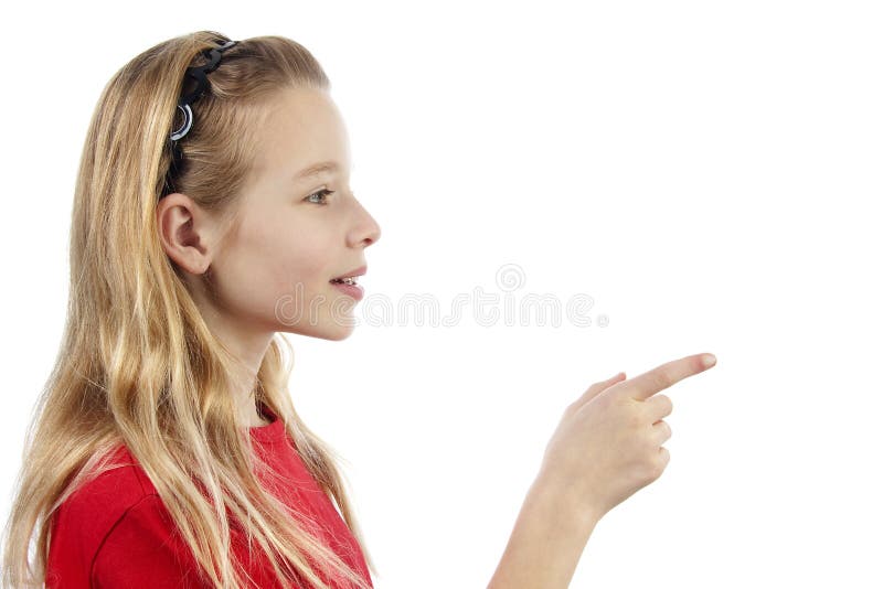 Stylish Woman Pointing at Something Stock Photo - Image of modern ...