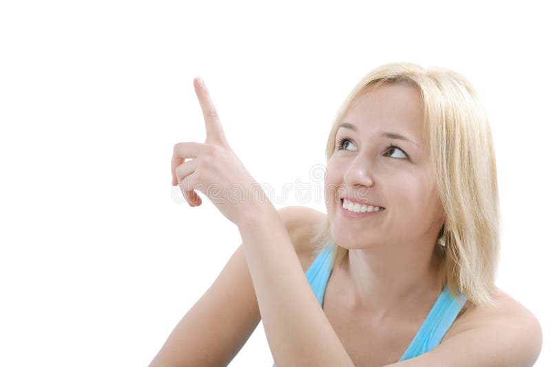 Girl pointing stock image. Image of young, happiness - 13873959