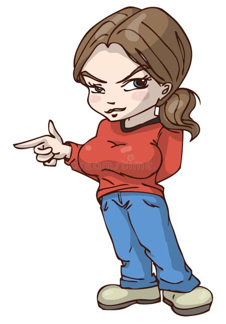 Girl Pointing Stock Illustrations – 17,678 Girl Pointing Stock ...