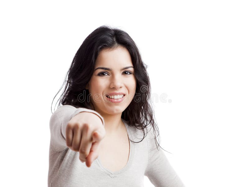 Girl pointing stock photo. Image of look, enjoying, happy - 22020982