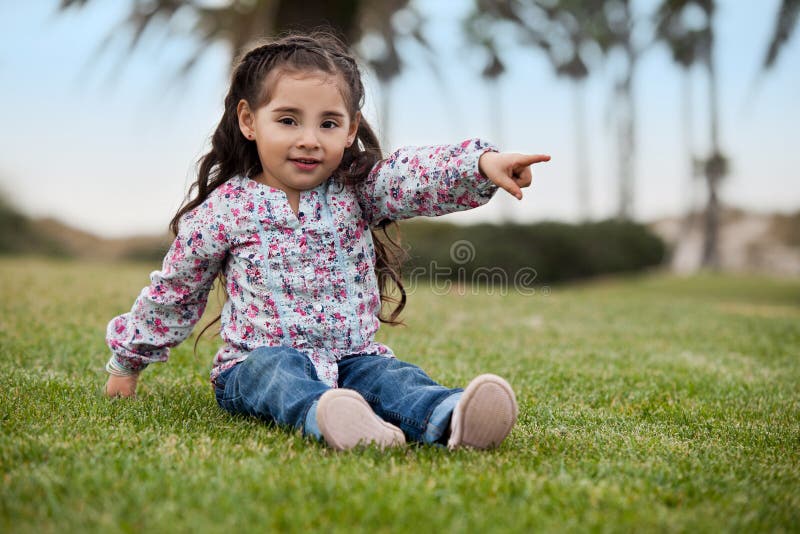 Girl pointing stock photo. Image of closeup, ethnic, adorable - 27627458