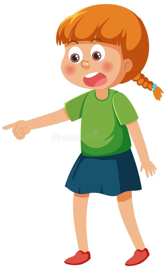 Kid Pointing Mouth Stock Illustrations – 145 Kid Pointing Mouth Stock ...