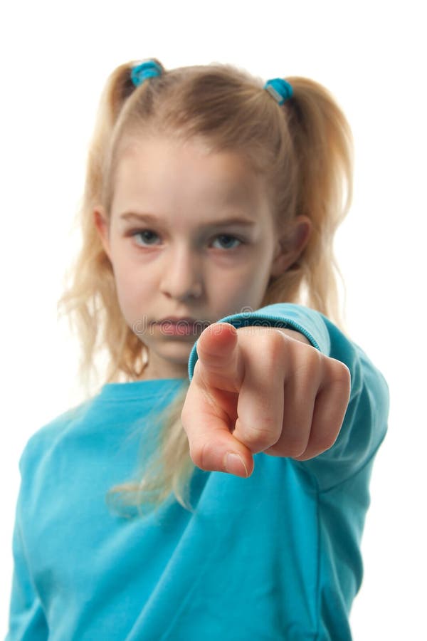 Girl is pointing at you stock photo. Image of hands, hand - 14525246