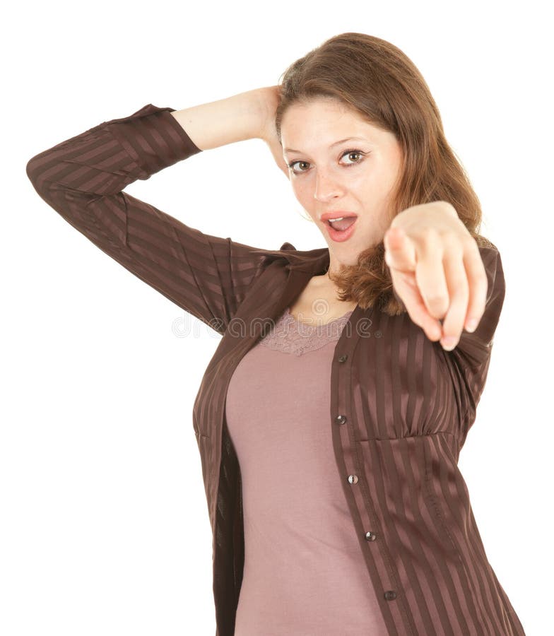 Girl pointing you stock image. Image of teens, female - 21116995