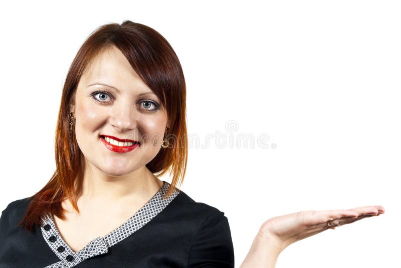 Girl points out his hand stock photo. Image of caucasian - 24527470