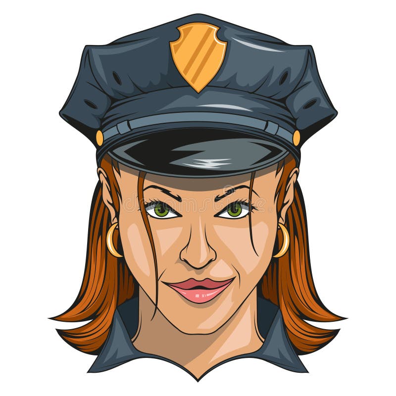 Sexy Police Woman Cartoon