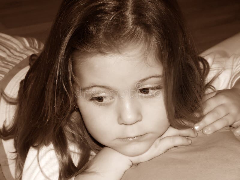 Girl Pondering stock photo. Image of sepia, woman, thinking - 1314570