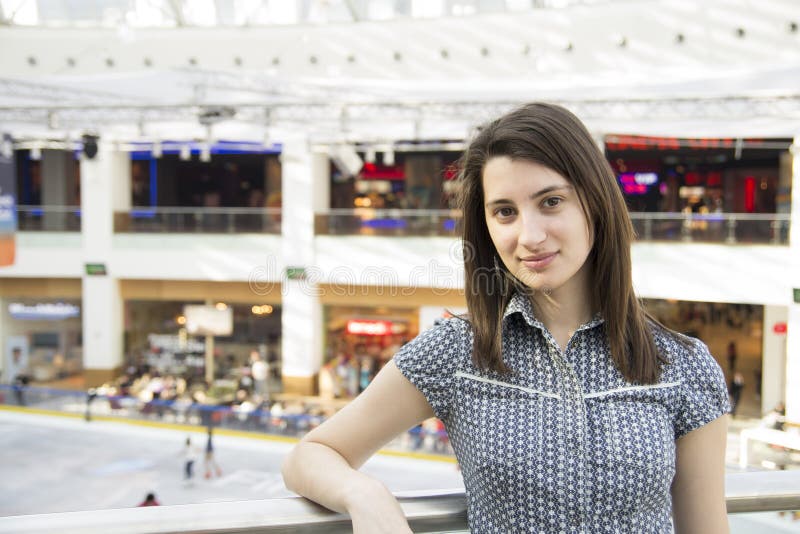 Girl Portrait in Shopping Mall Stock Image - Image of face, close: 24735513