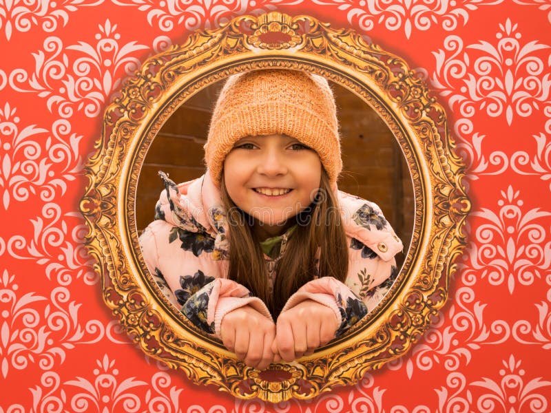 Girl and the Street Frame for Photography Stock Photo - Image of frame ...