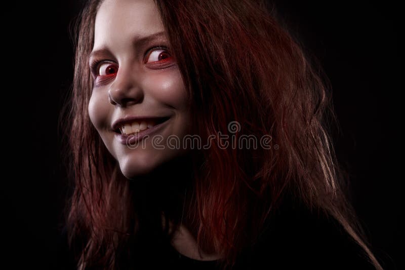 Girl possessed by a demon stock photo. Image of halloween - 42629186