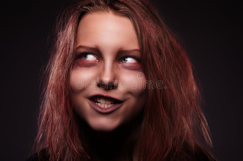 Girl possessed by a demon stock photo. Image of coven - 42629222