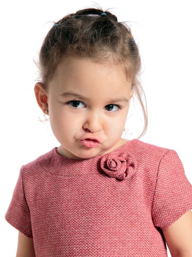 Girl pouting stock image. Image of frowning, studio, little - 36281855