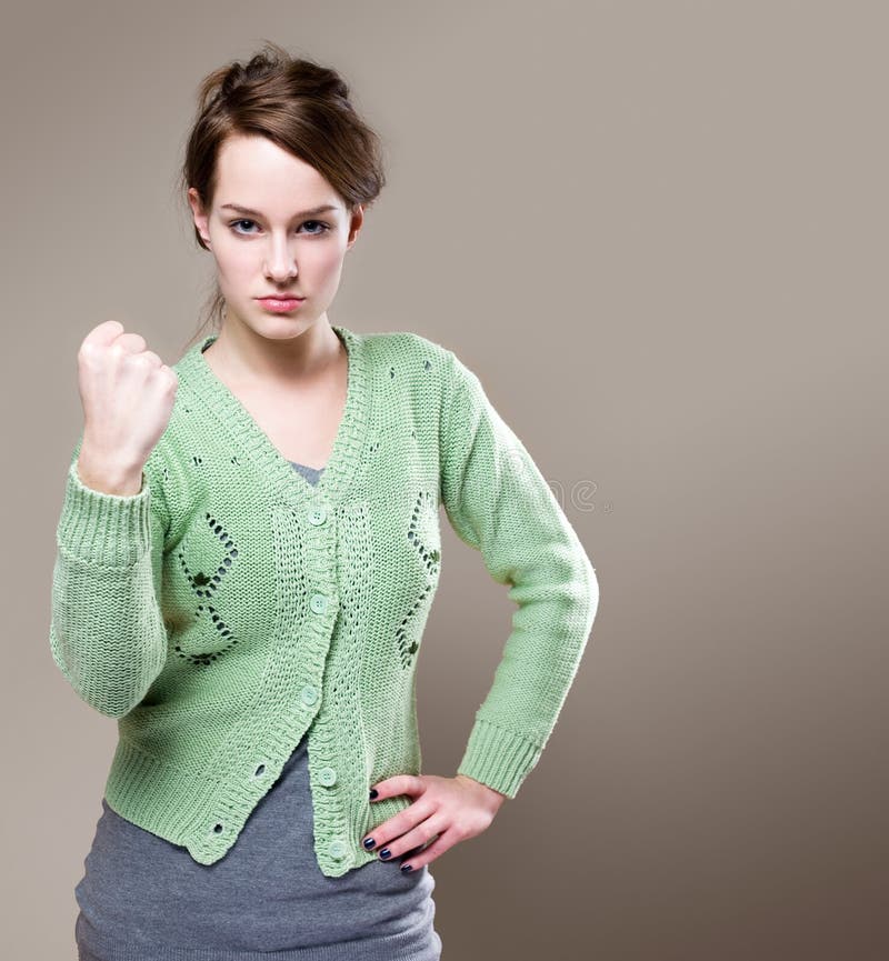 Girl power. stock image. Image of caucasian, person, portrait - 22671711