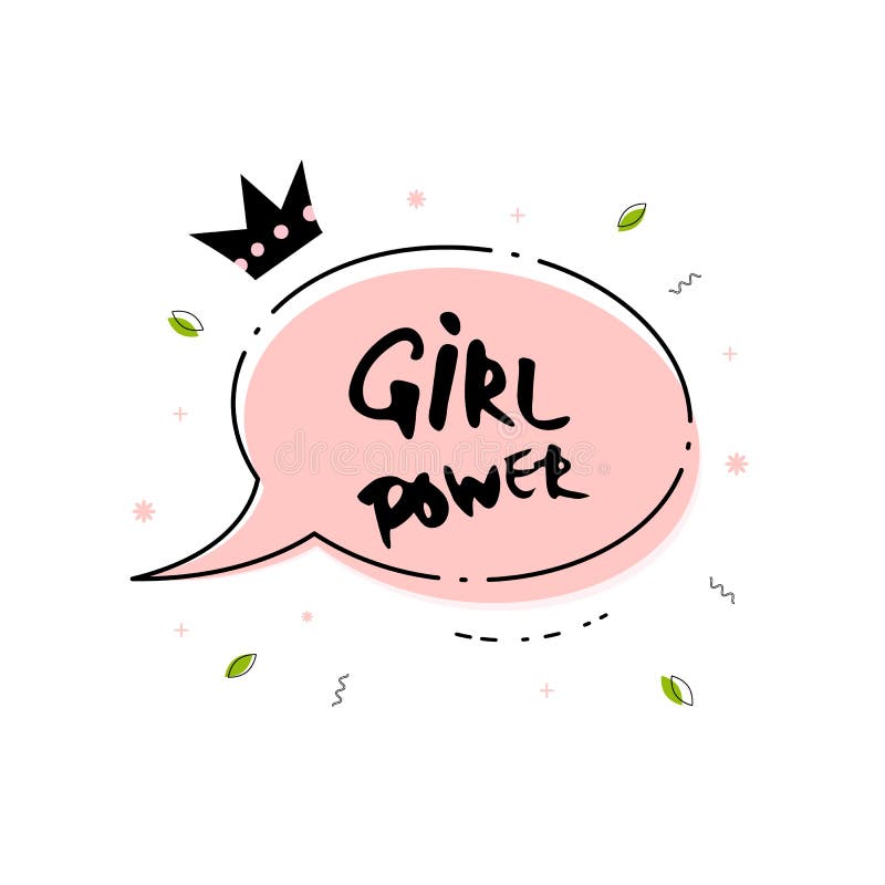 Girl Power Card. Vector Illustration. Stock Vector - Illustration of ...