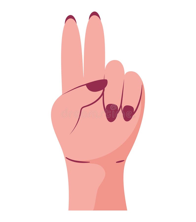 Girl power hand up stock illustration. Illustration of sign - 343032328