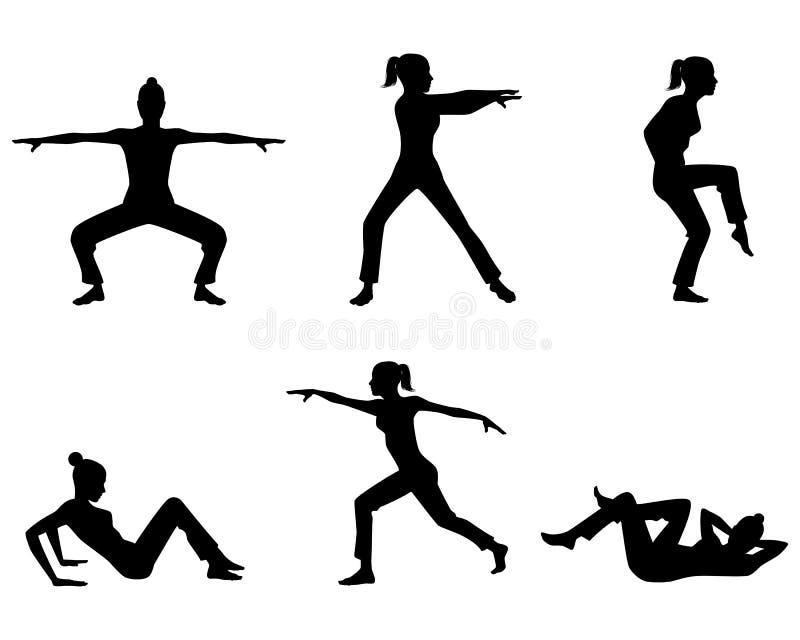 Girl practicing yoga stock vector. Illustration of beautiful - 70894593