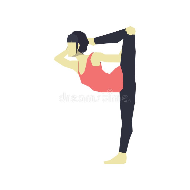 Standing Split Yoga Manga Tutorial How Cartoon Vector Illustration ...