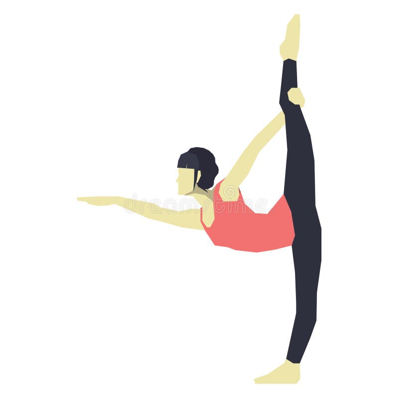 Standing Split Yoga Manga Tutorial How Cartoon Vector Illustration ...