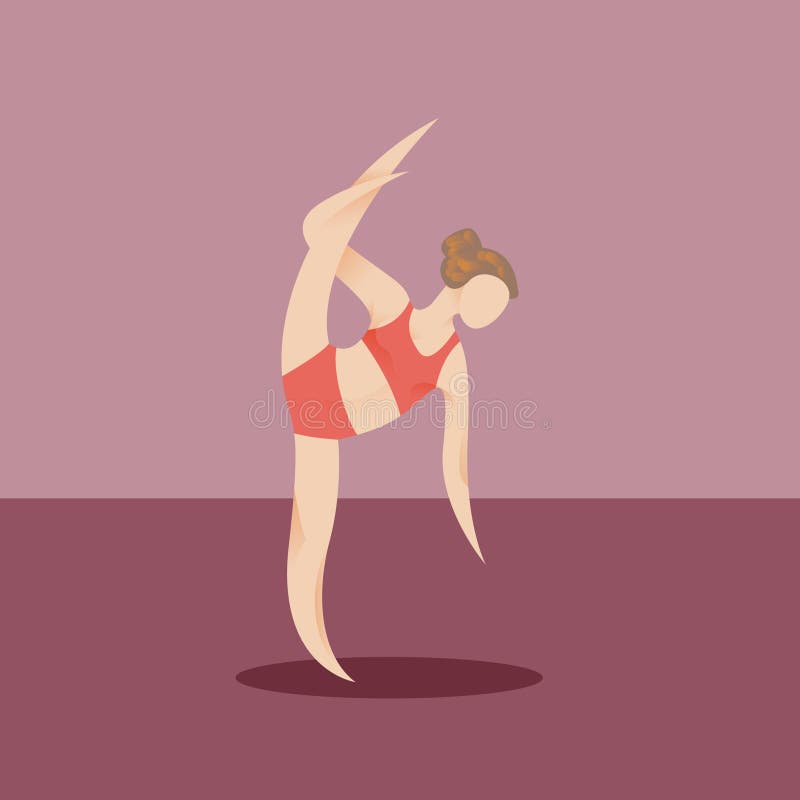 Standing Split Yoga Manga Tutorial How Cartoon Vector Illustration ...