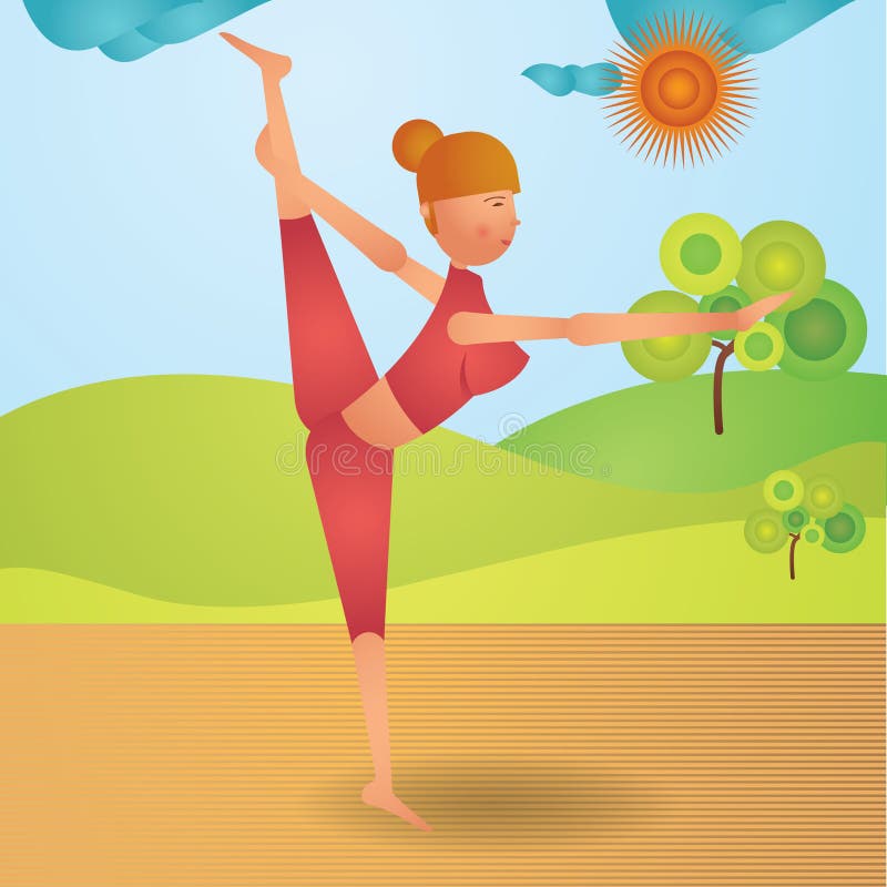 Standing Split Yoga Manga Tutorial How Cartoon Vector Illustration ...