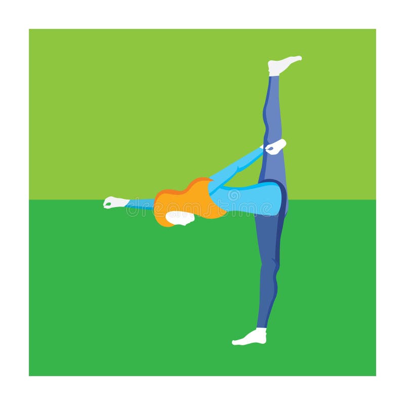 Standing Split Yoga Manga Tutorial How Cartoon Vector Illustration ...