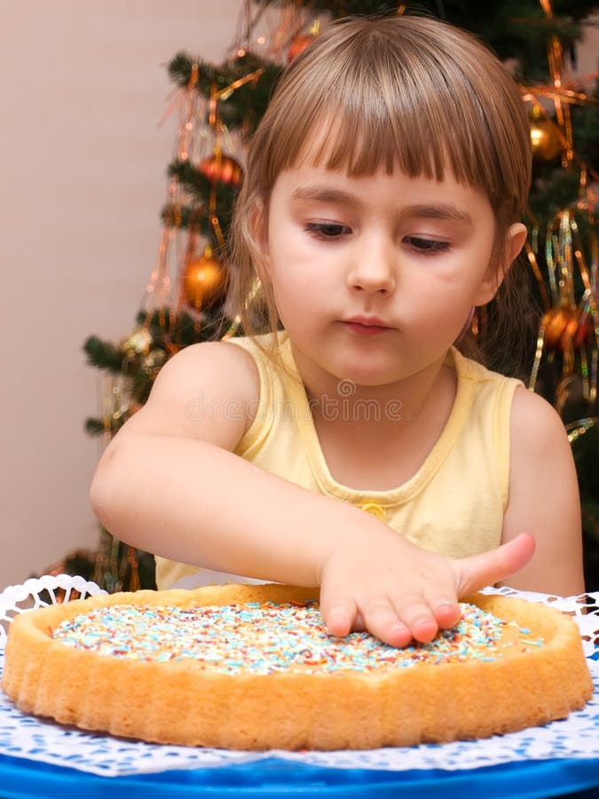 Girl preparing cake stock photo. Image of chef, attractive - 11707100