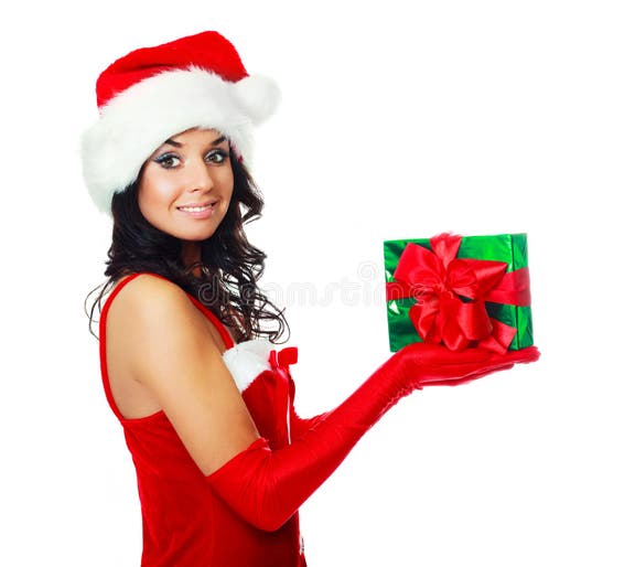 Girl with a present stock image. Image of happy, optimistic - 11612145