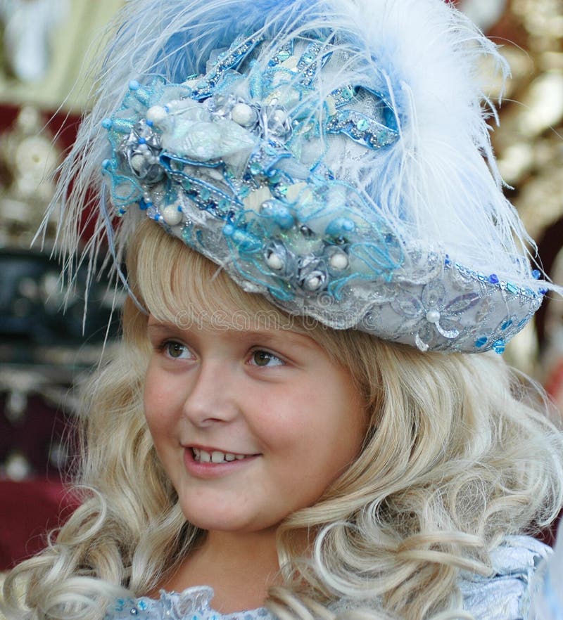 Girl Pretends Being Princess Stock Photo - Image of color, fairytale ...