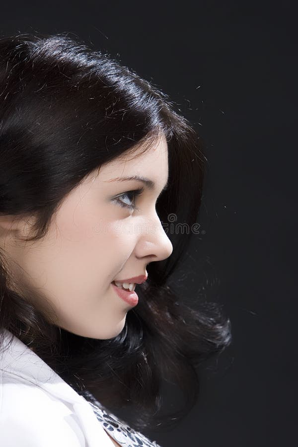 Girl profile stock photo. Image of model, beautifu, makeup - 4444160