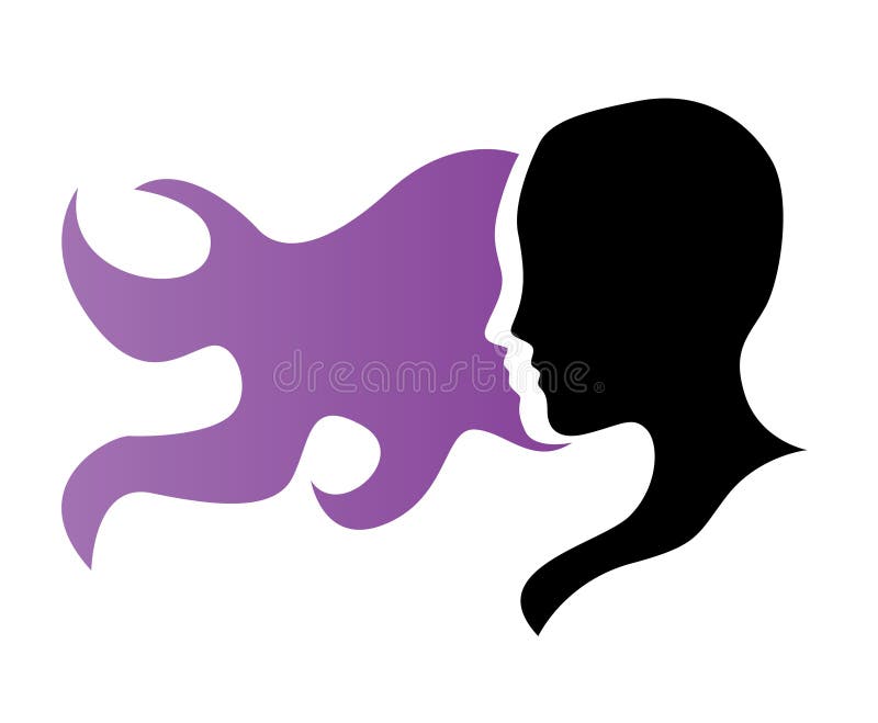 Girl In Profile With Long Hair Stock Vector Illustration Of Vector Design 76771944