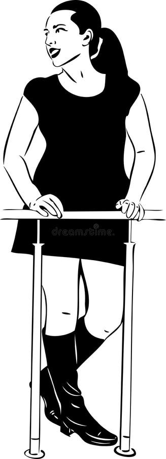 Girl Put Her Hands on the Railing Stock Vector - Illustration of lips ...