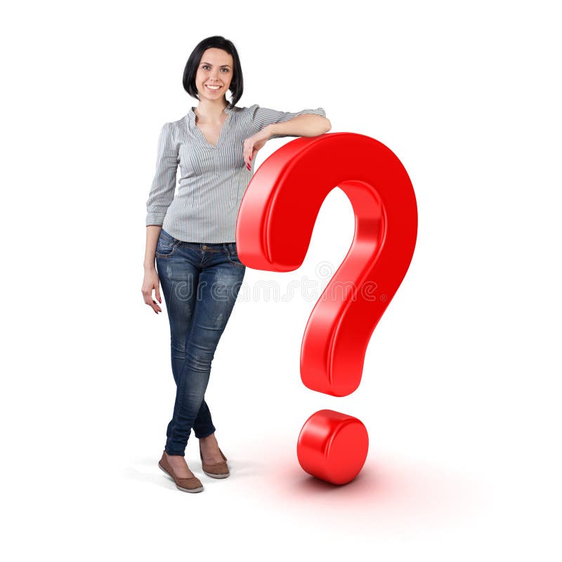 Girl with a question stock photo. Image of human, beautiful - 30651524