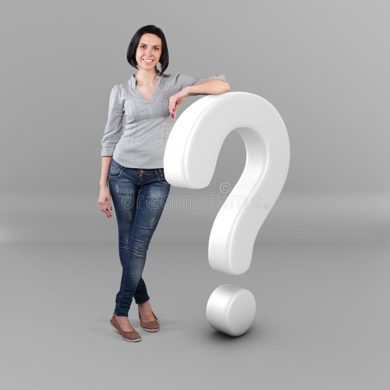 Girl with a question stock image. Image of human, beautiful - 30783013